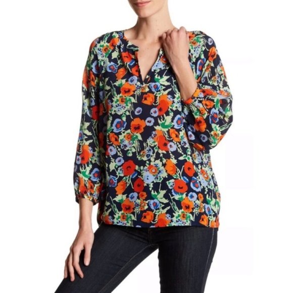 Joie | Tops | Joie Mckenna Floral Silk Blouse Top | Poshmark
